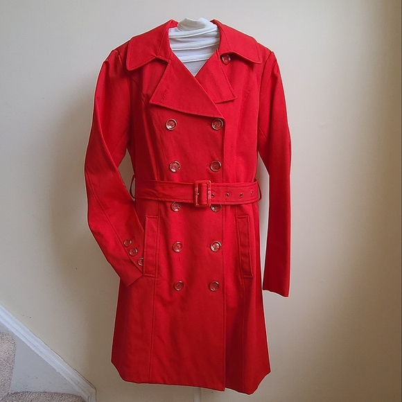 The Limited | Jackets & Coats | The Limited Dark Coral Colored Trench ...